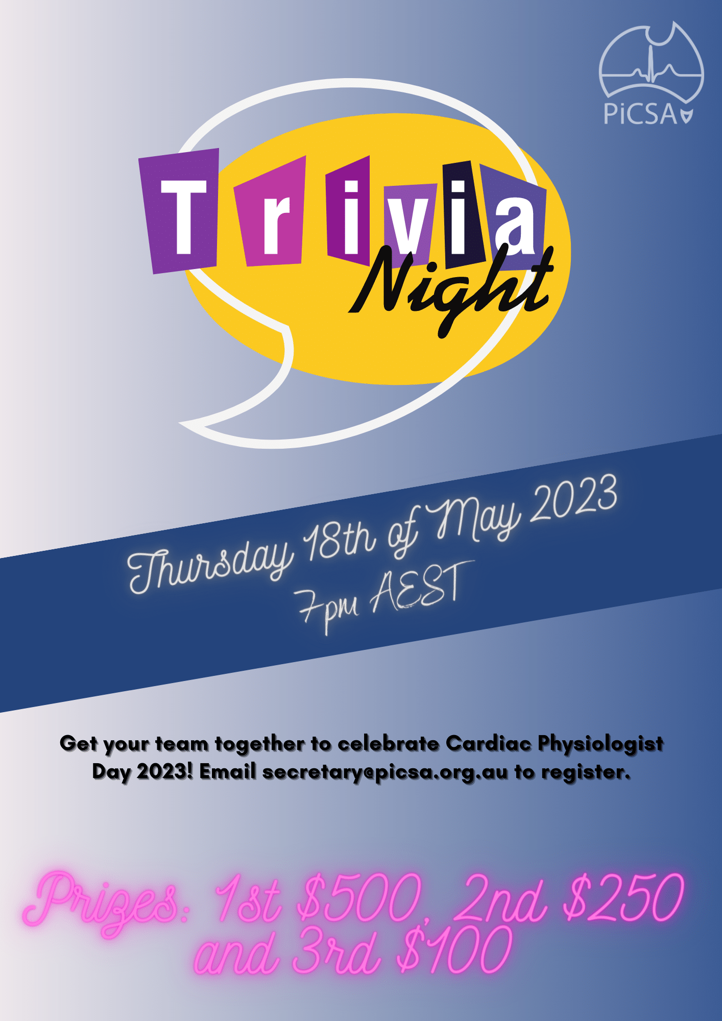 Cardiac Physiologist Day - Trivia Night - PiCSA